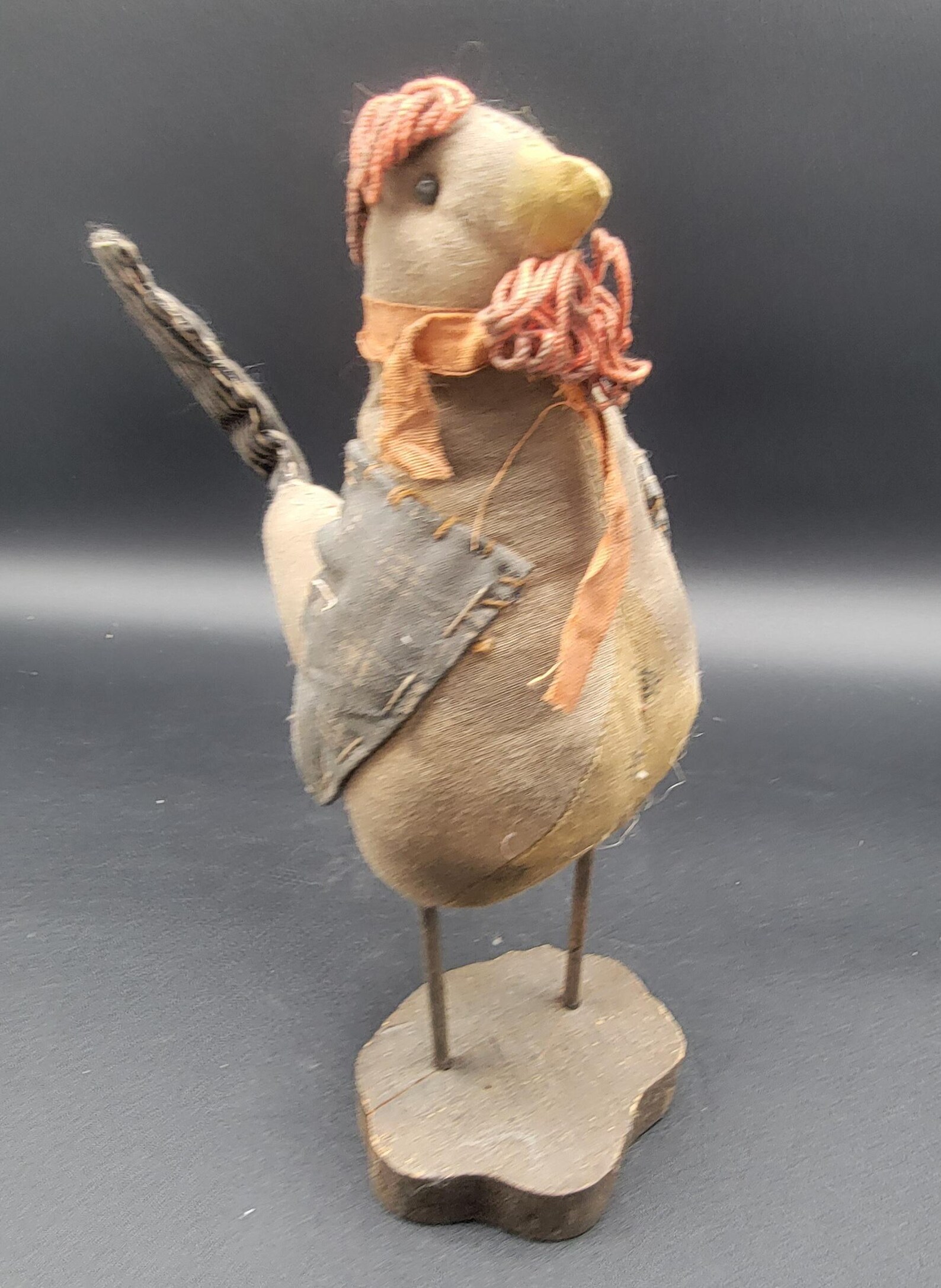 Vintage 1990s Primitive Chicken Figurine Stuffed Cloth - 6" - August ...