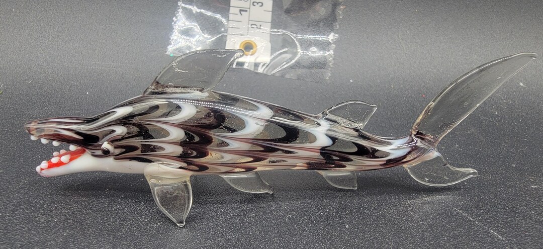 Fitz & Floyd Art Glass Shark - Hard to Find! - 4" - Etsy