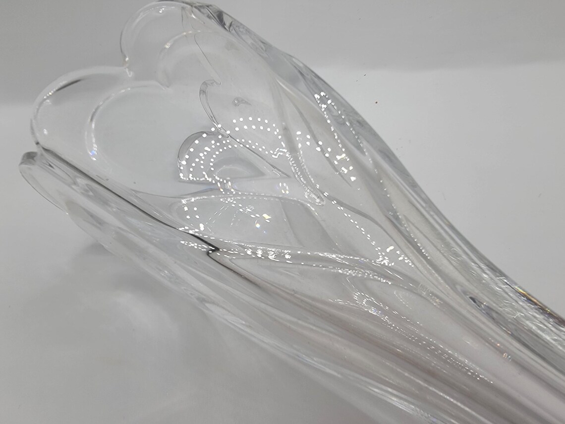 1970's Clear Glass EAPG Heart Vase - Etsy