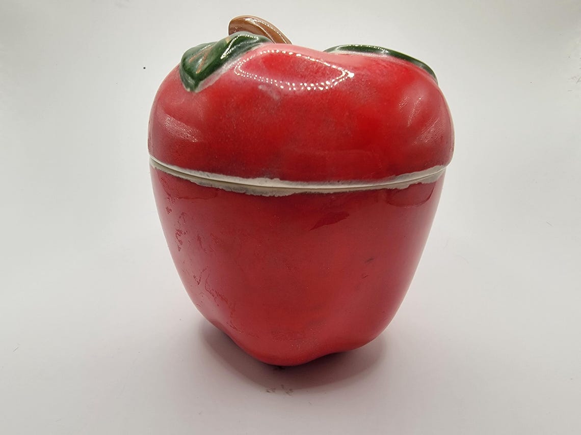 Red Apple Teacher Gift - Apple Shaped Trinket Box - Etsy
