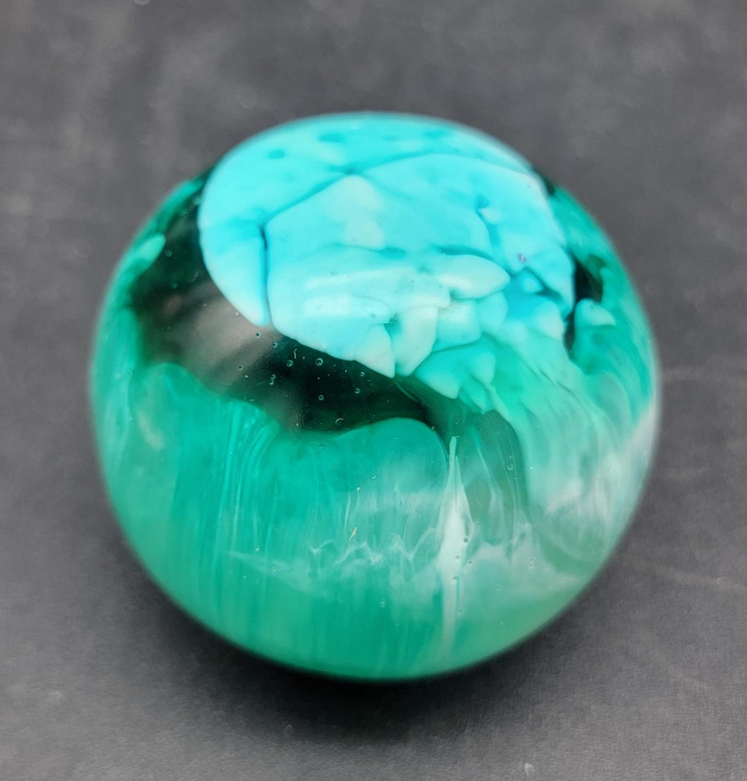 Vintage Teal Lucite Paperweight - 2.5" - Etsy
