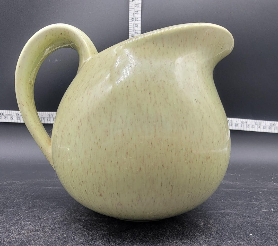 Vintage Green Ceramic California Living Made in USA Pitcher or Vase - Etsy