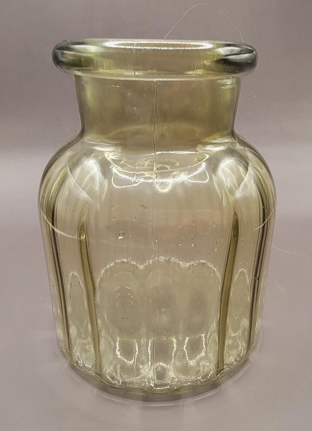 Vintage 1960s DPS Olive Drab Glass Vase - Etsy