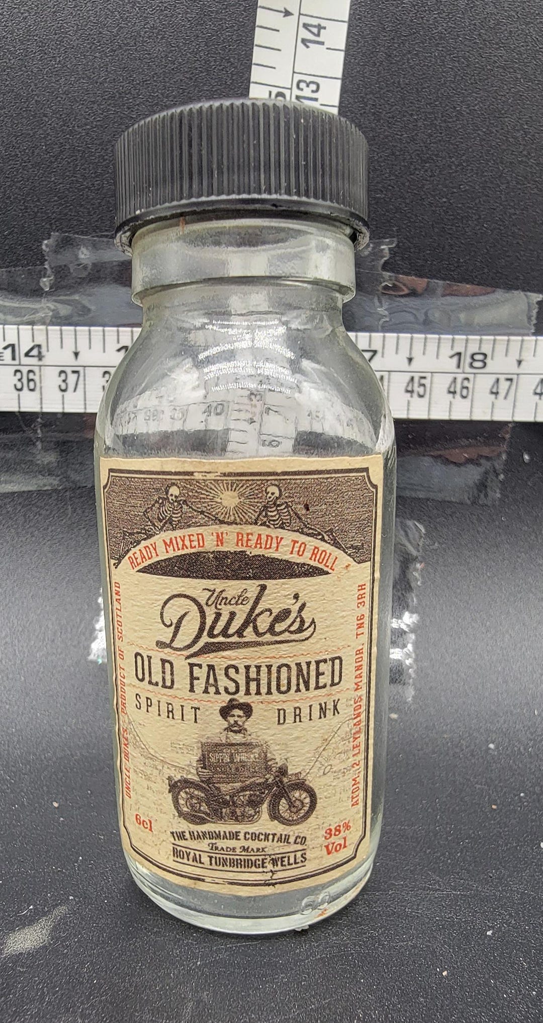 Vintage Uncle Duke's Old Fashioned Spirit Drink Clear Glass Bottle With ...