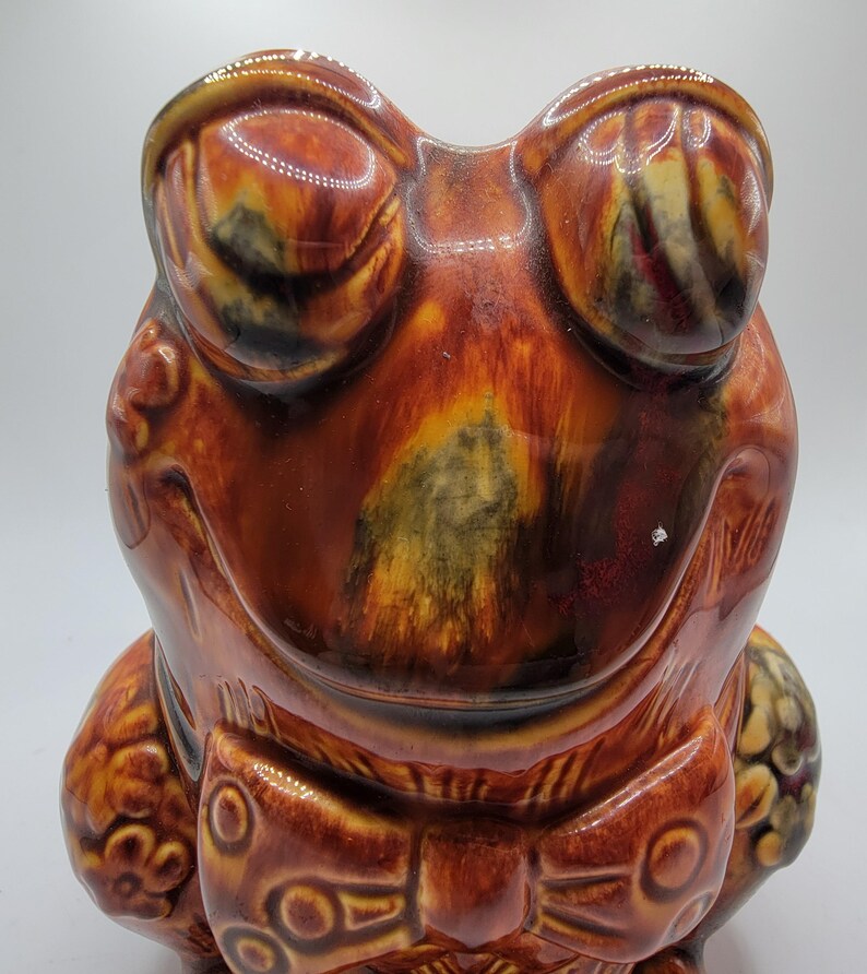 Vintage Mr. Frog With a Bow Tie! Gorgeous Rust Colors - Etsy