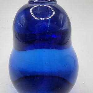 Vintage Cobalt Blue Glass Peach - Etsy