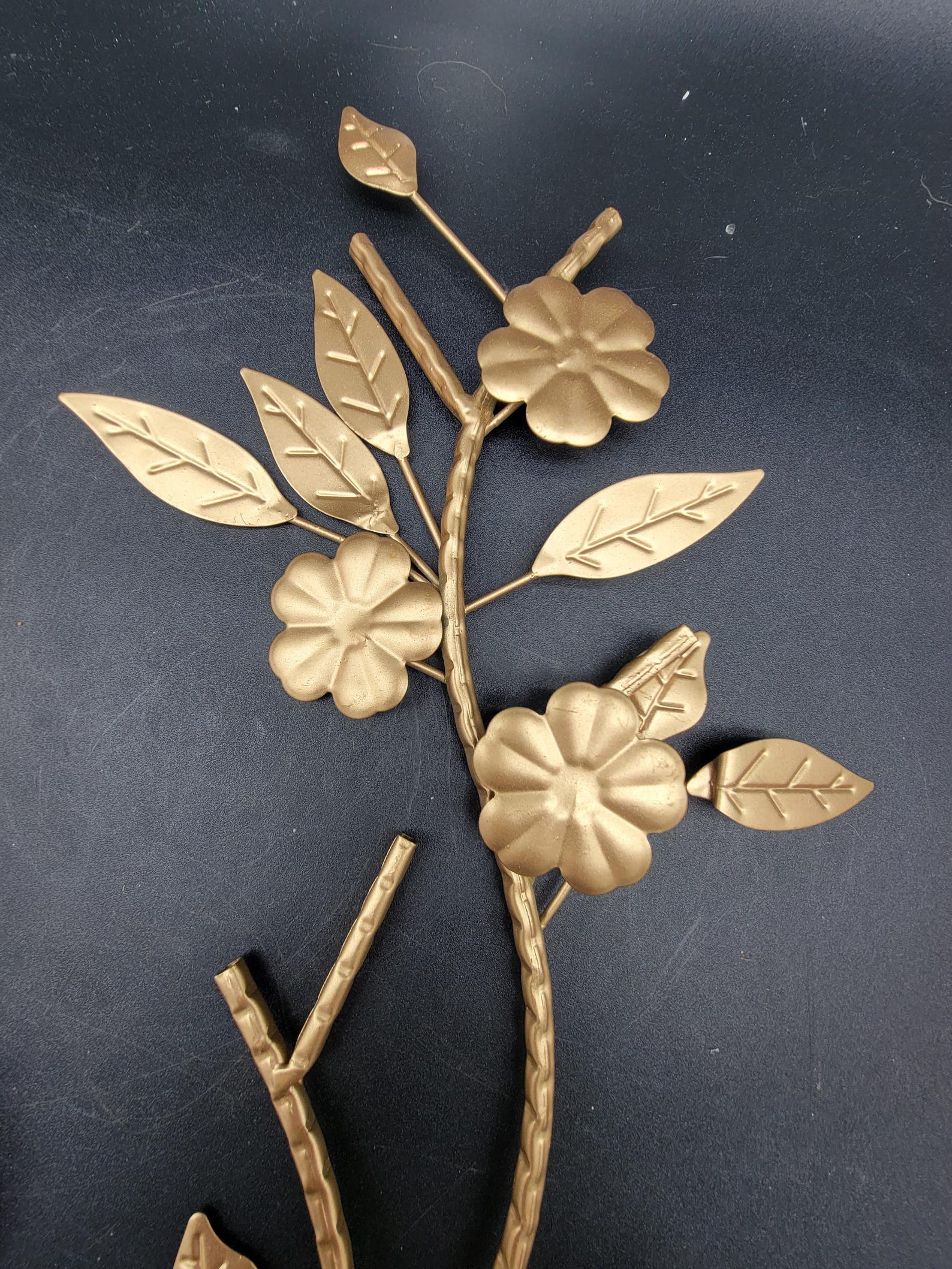 Vintage Metal Brass Flower Floral Wall Hanging - Etsy