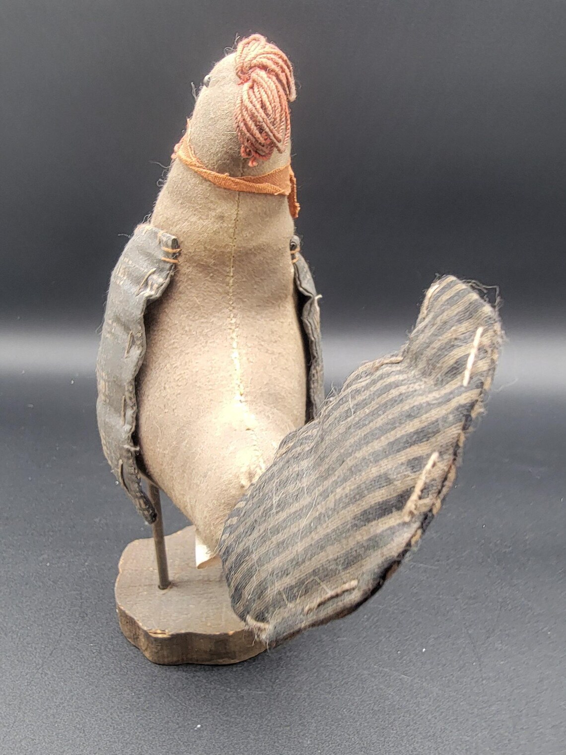 Vintage 1990s Primitive Chicken Figurine Stuffed Cloth - 6" - August ...