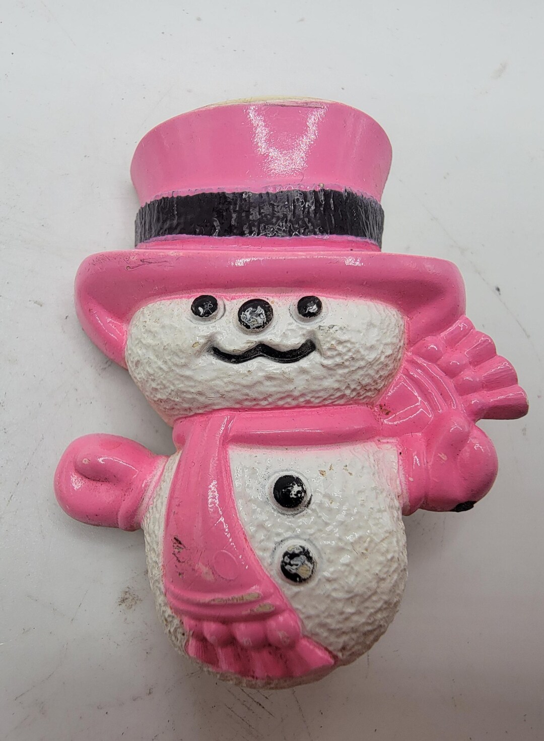 Vintage 1974 Avon Pink and White Snowman Brooch With a Surprise! - Etsy
