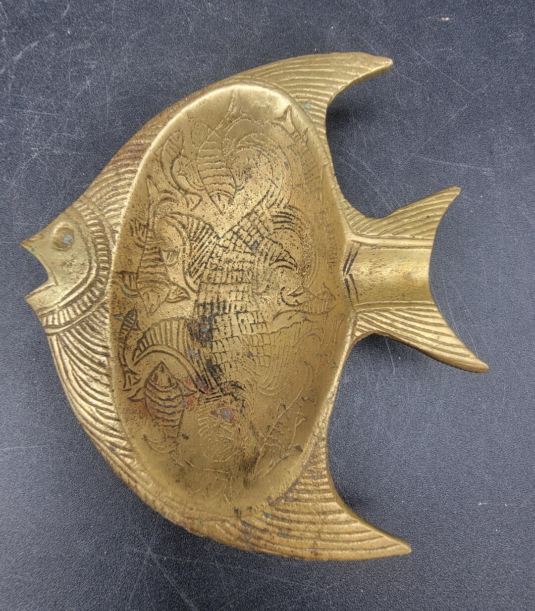 Vintage 1960s Solid Brass Fish Ashtray or Trinket Dish - Etsy