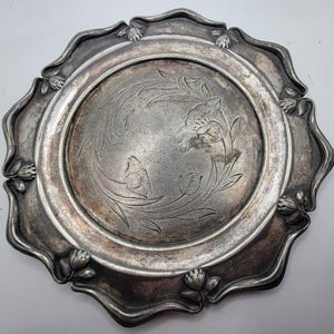 Antique Forbes Silver Co Quadruple #328 Plate With Floral Design - Etsy