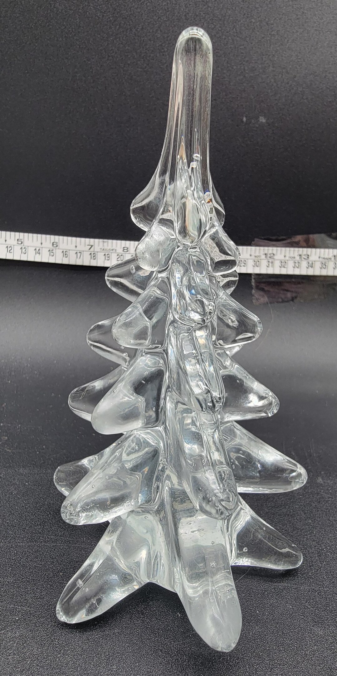 Vintage Silvestri Art Glass Clear Tree Figurine - 6" - Etsy