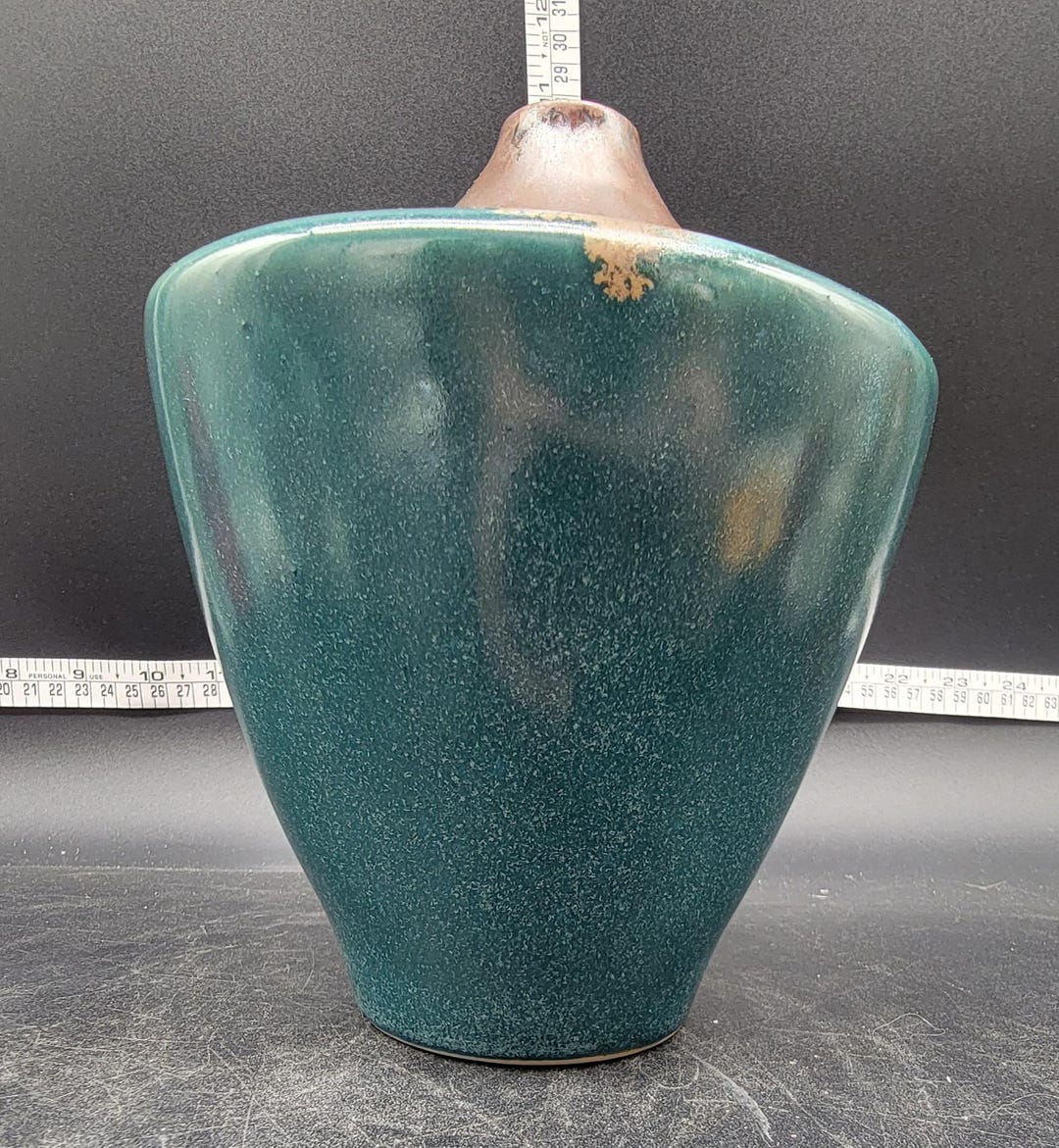Vintage Pigeon Forge Pottery - Douglas Ferguson - Teal and Cream ...