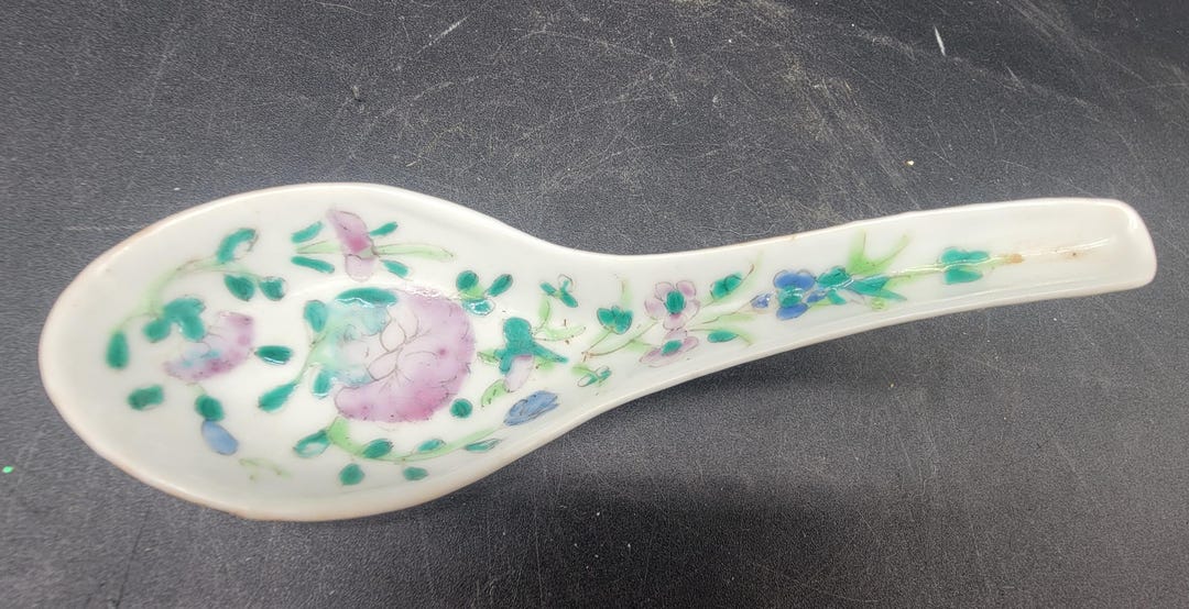 Vintage Pink, Green, and Blue Flower Spoon Rest - Etsy