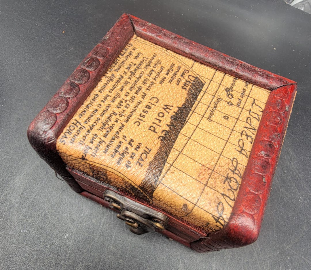 Vintage Map Chart Wood Trinket Box - Etsy
