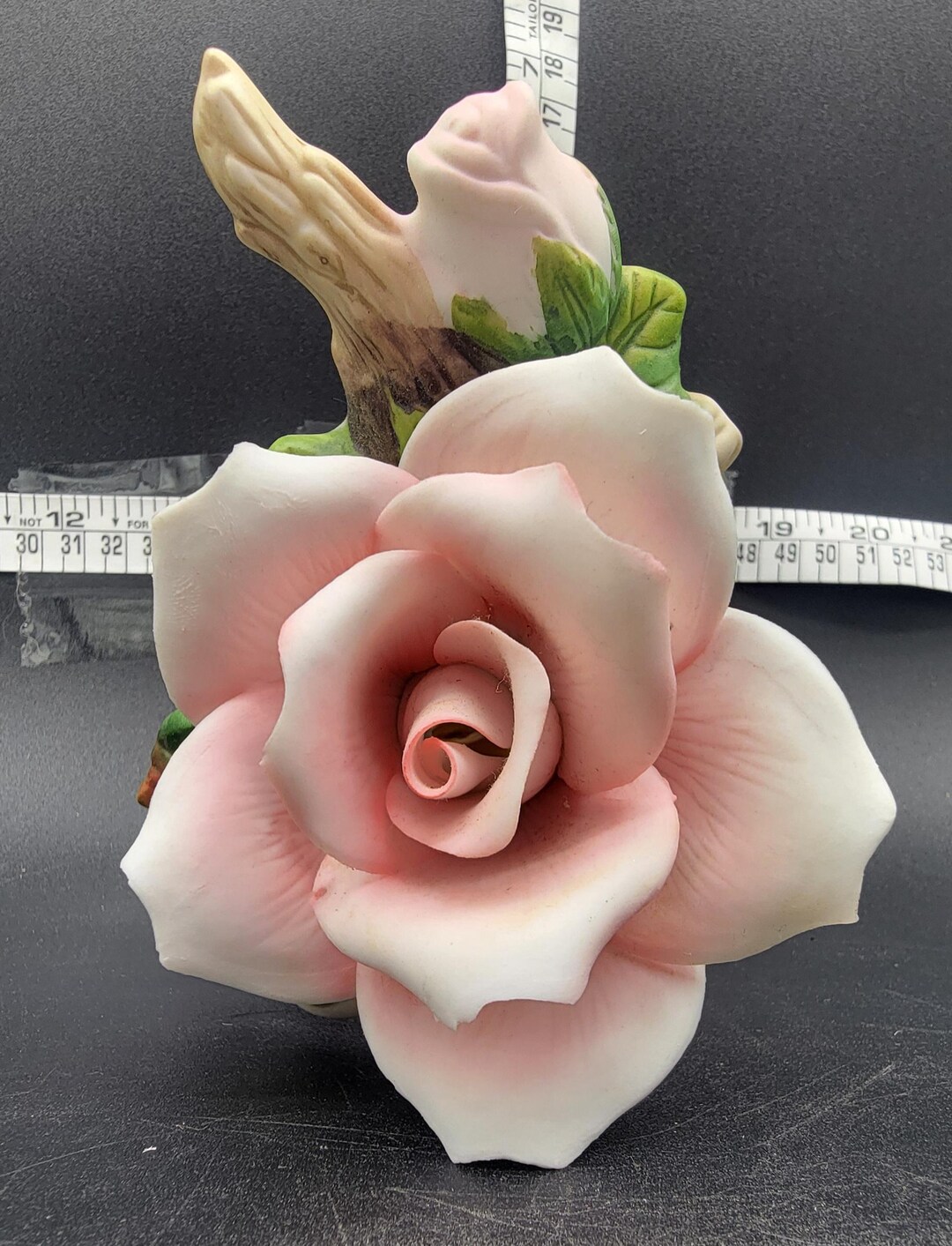 Vintage Ceramic Pink Rose Night Light - Etsy