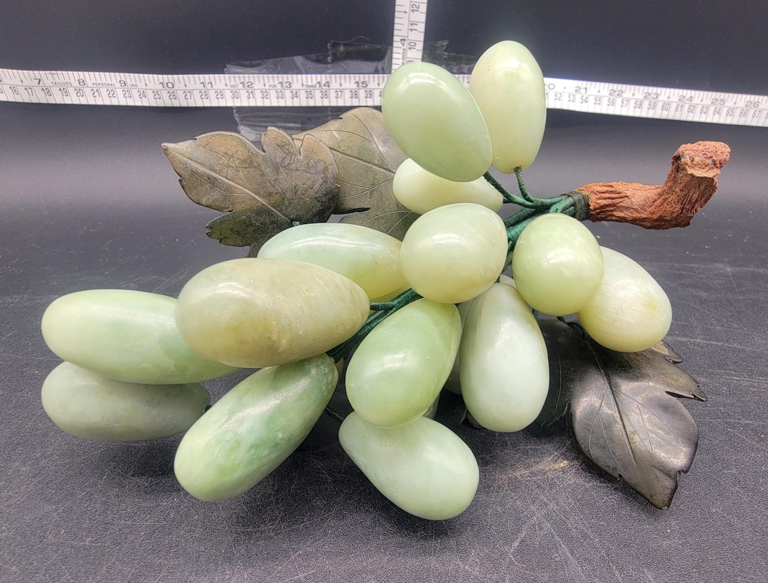 Vintage Mid Century Modern Jade Grapes - Etsy