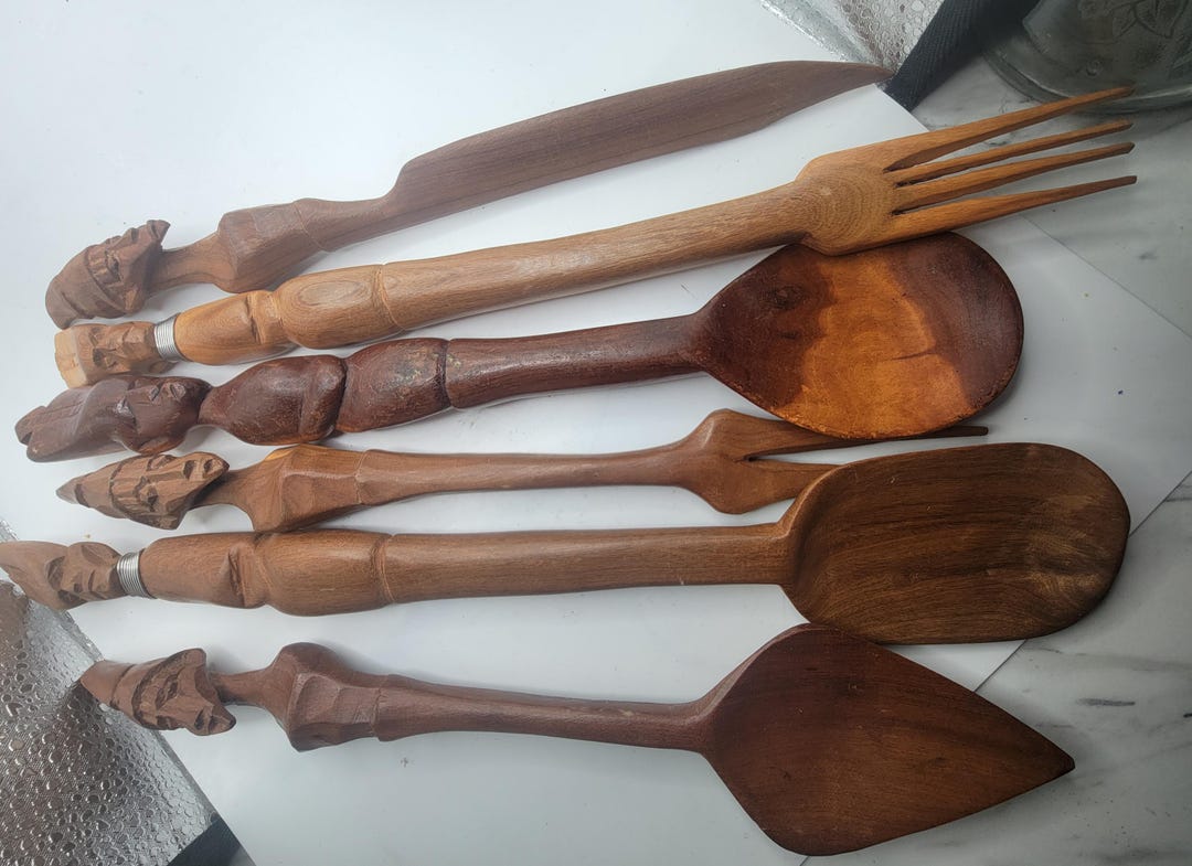Vintage Set of Six Cooking Utensils - Genuine BESMO Product, Hand ...