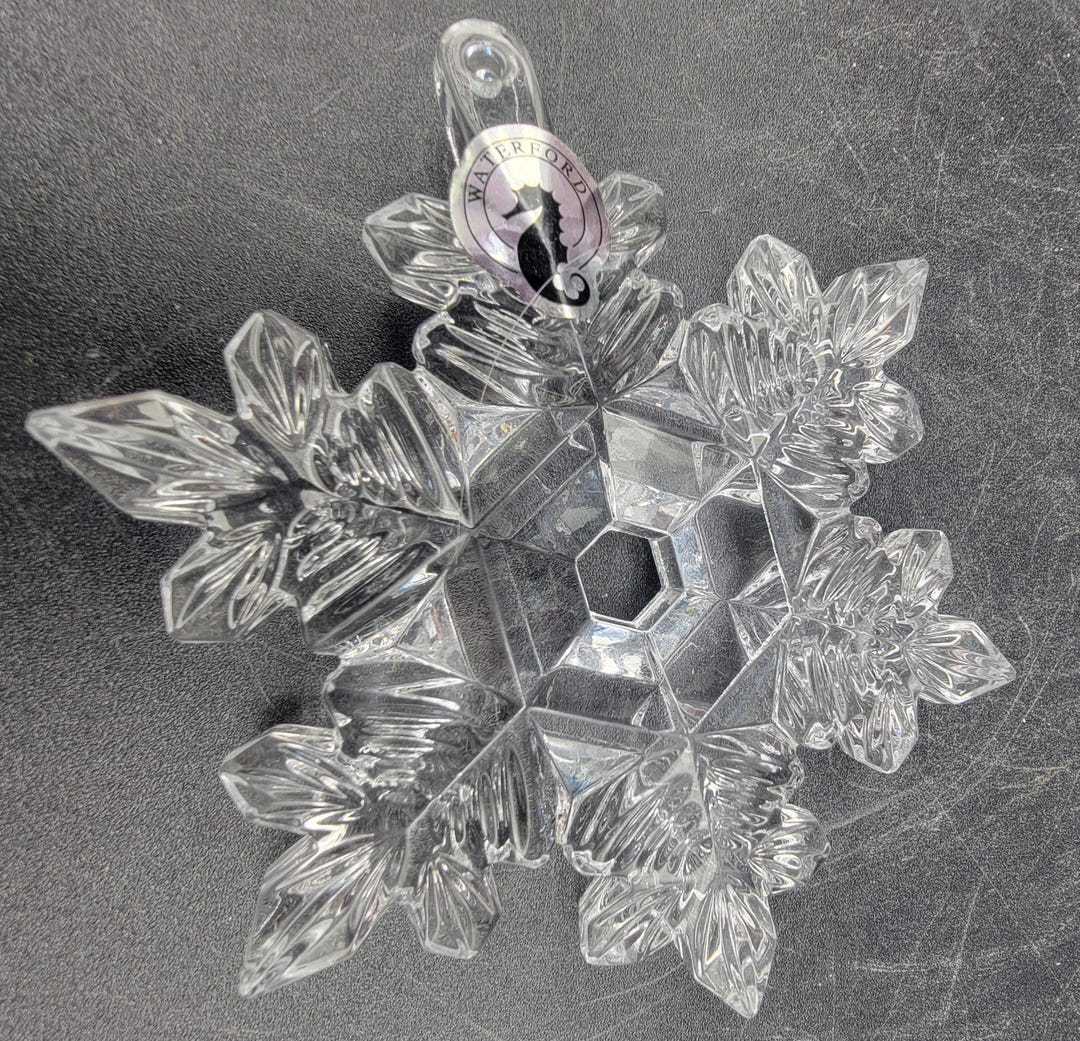 Waterford Crystal Clear Snowflake Ornament - Etsy