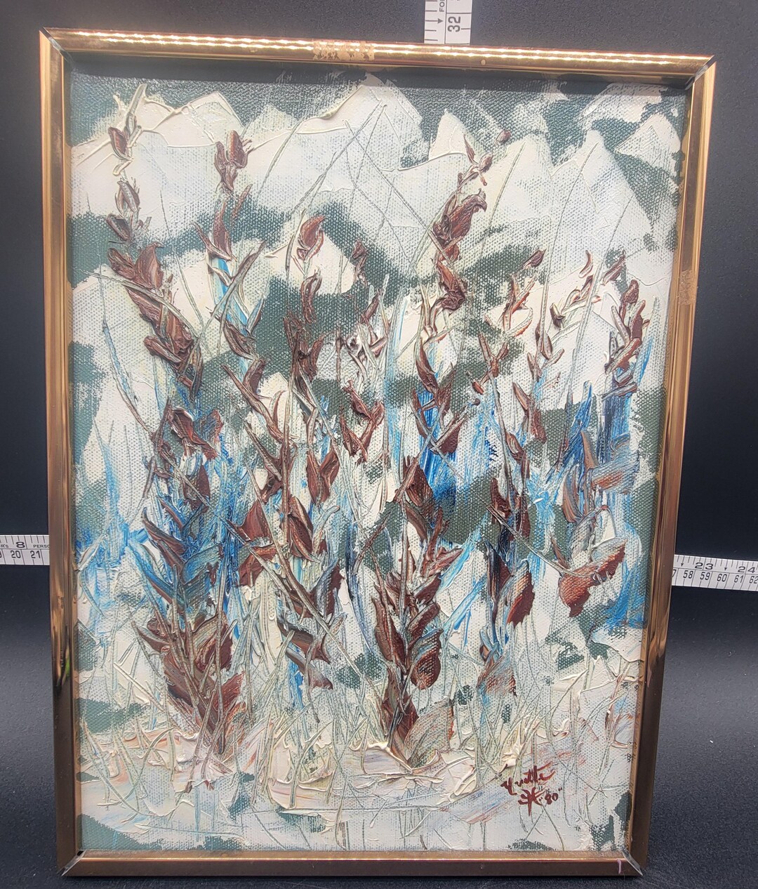 Gorgeous Vintage Eclectic Painting Wall Hanging - Yvette 1980 - Etsy