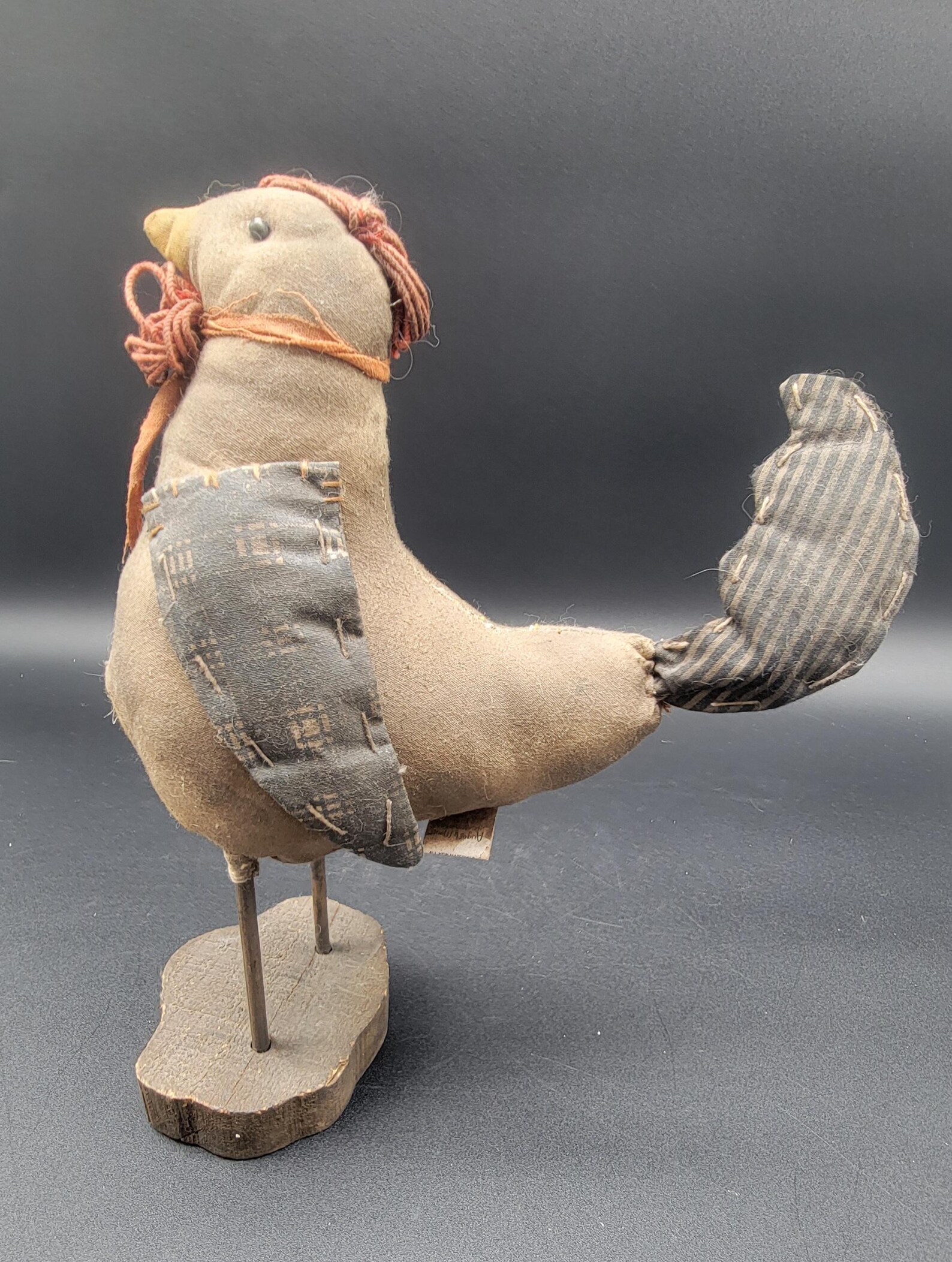 Vintage 1990s Primitive Chicken Figurine Stuffed Cloth - 6" - August ...