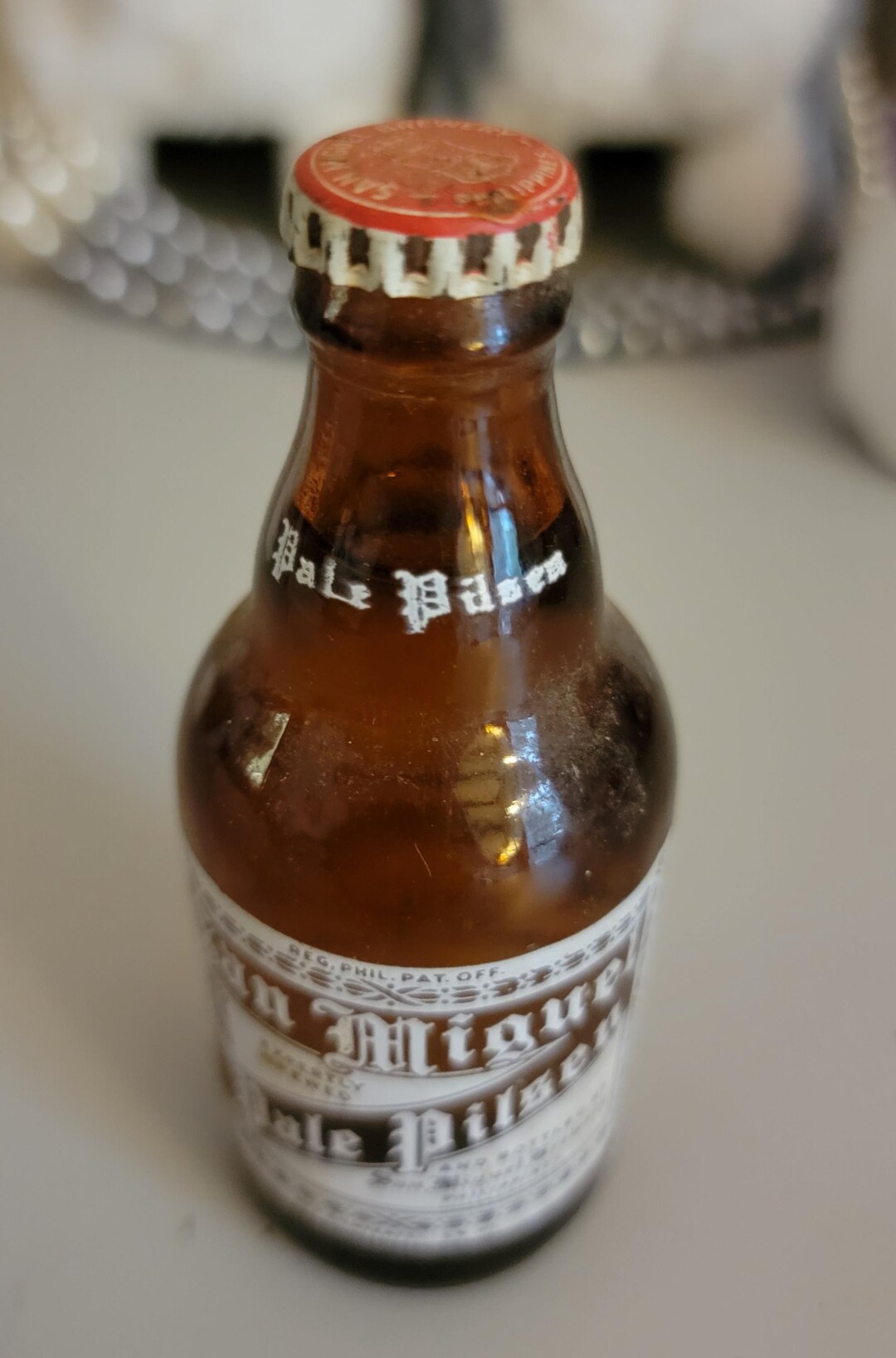 Vintage San Miguel Pale Pilsen Bottle - With Lid Attached - Etsy