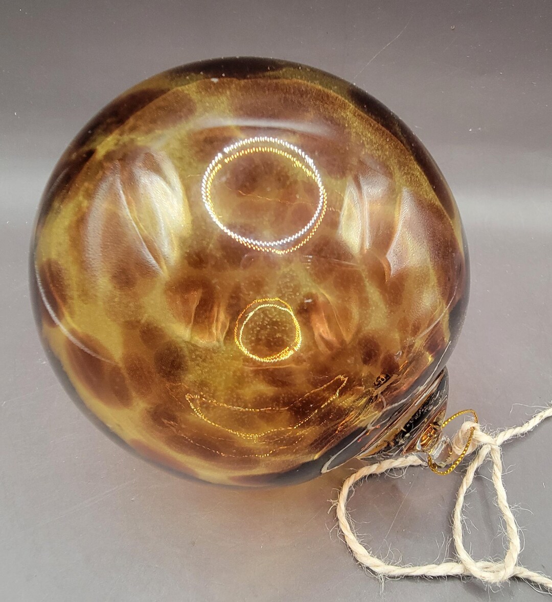 Vintage Art Glass Cheetah Glass Orb Ball - 4" - Etsy
