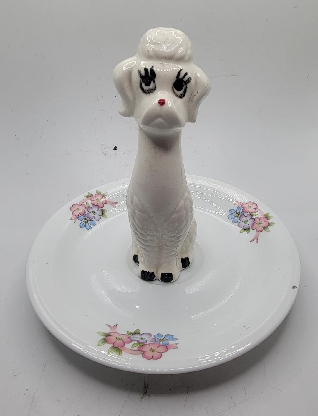 Vintage Liette Hand Decorated Plate and Poodle Figurine - Made in the ...