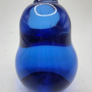 Vintage Cobalt Blue Glass Peach - Etsy