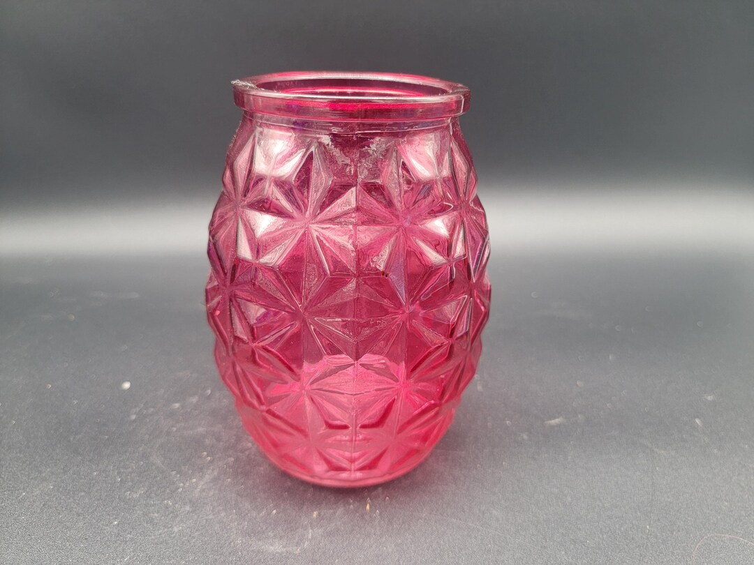 Vintage DPS Polatis Pink Glass Jar - 6" - Etsy