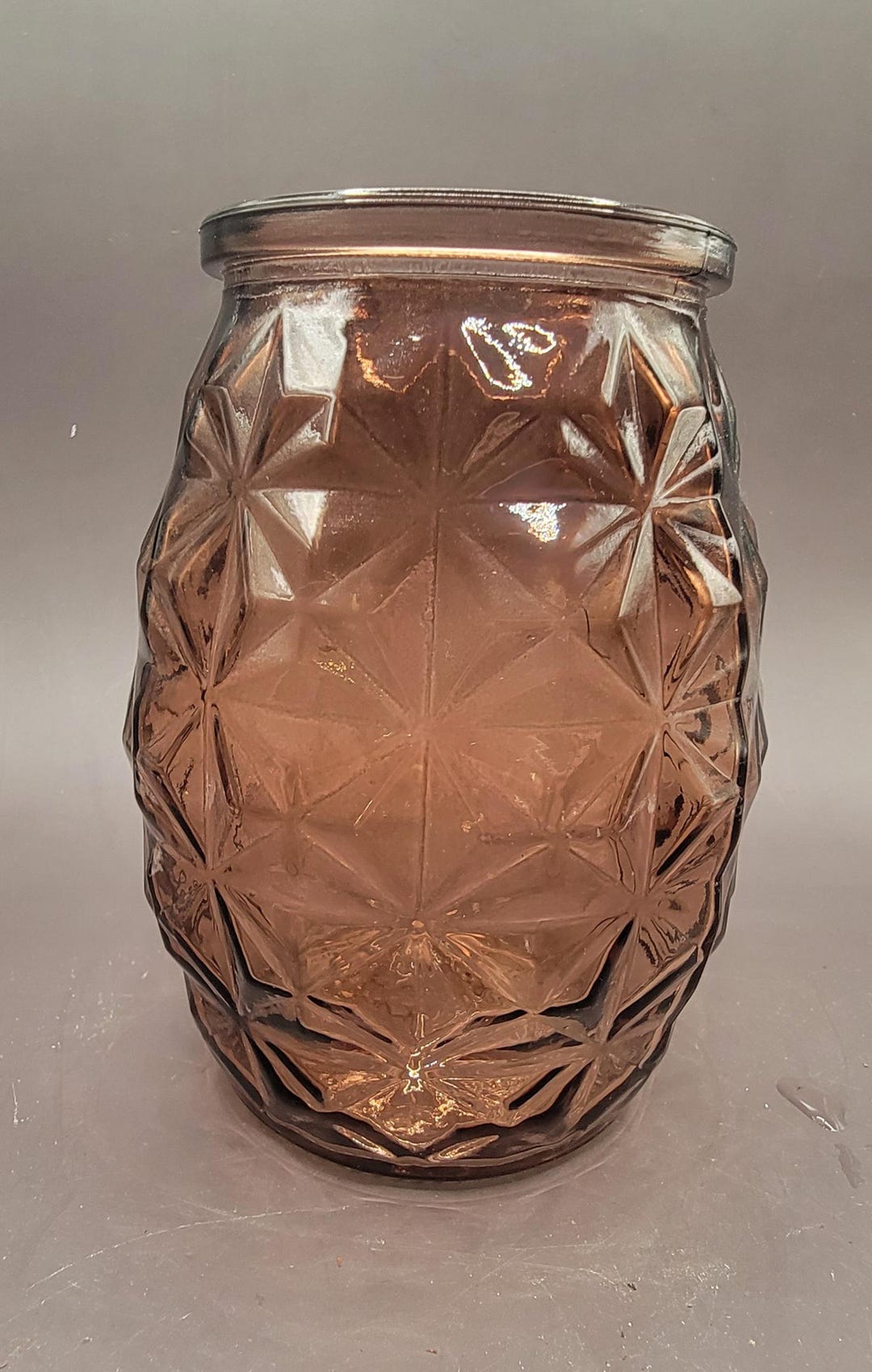 Vintage 1960s DPS Polatis Brown Geometric Vase - 6" - Etsy