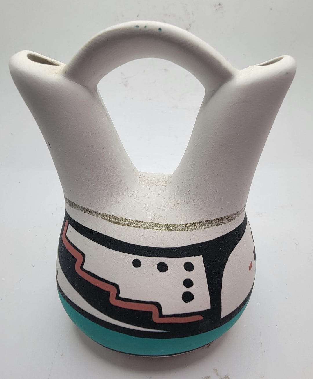Vintage Pueblo Aztec Native American Wedding Vase - Hand Painted TESA ...