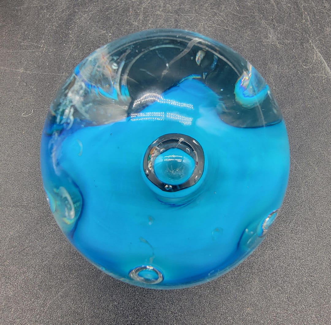 Very Cool Blue Controlled Bubble Paperweight - Etsy