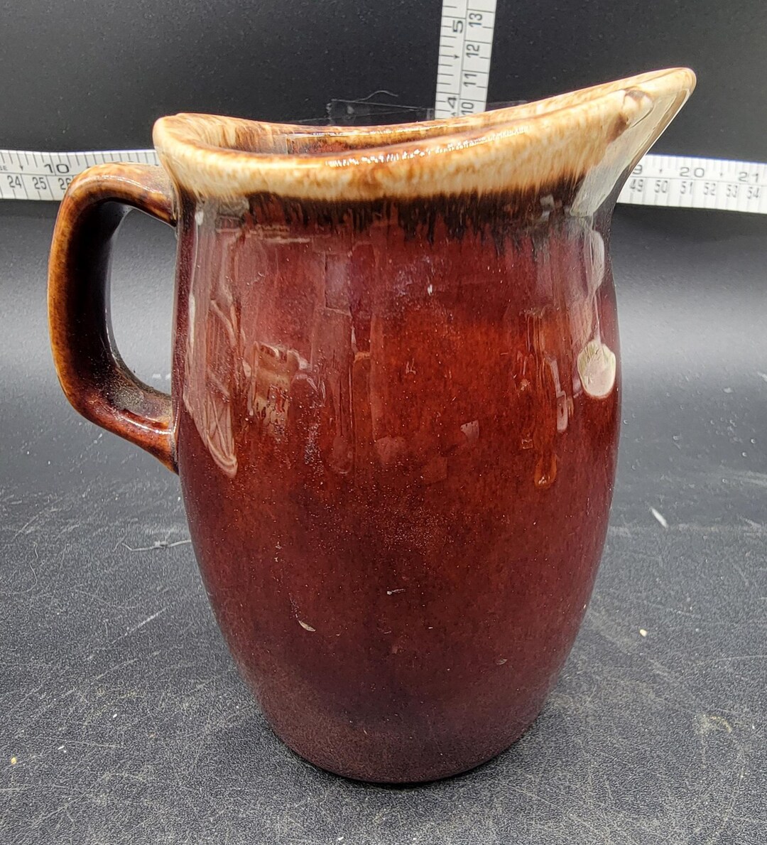 Vintage Hull Brown Drip Glaze Pottery Creamer 4.5" - Etsy