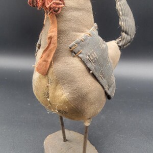 Vintage 1990s Primitive Chicken Figurine Stuffed Cloth - 6" - August ...