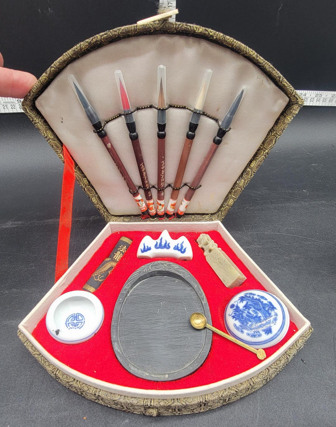 Antique Vintage Chinese Calligraphy Kit, Chinese Writing Art Kit - Etsy