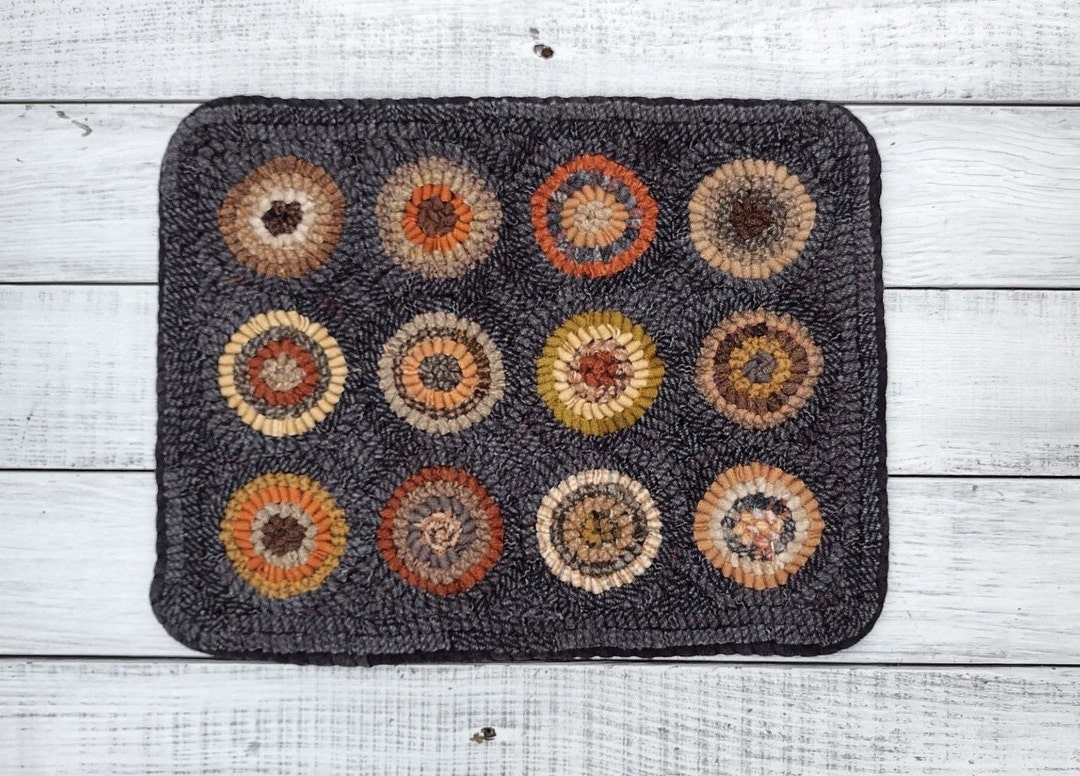 Pennies Hand Hooked 100% Wool Rug Mat - Etsy