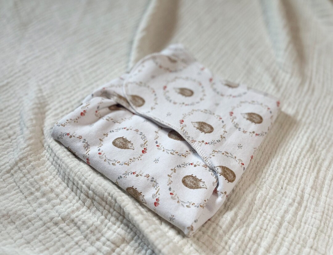 Stretchy Preflat OS Henry Cloth Diaper Hedgehog Mushrooms Bamboo ...