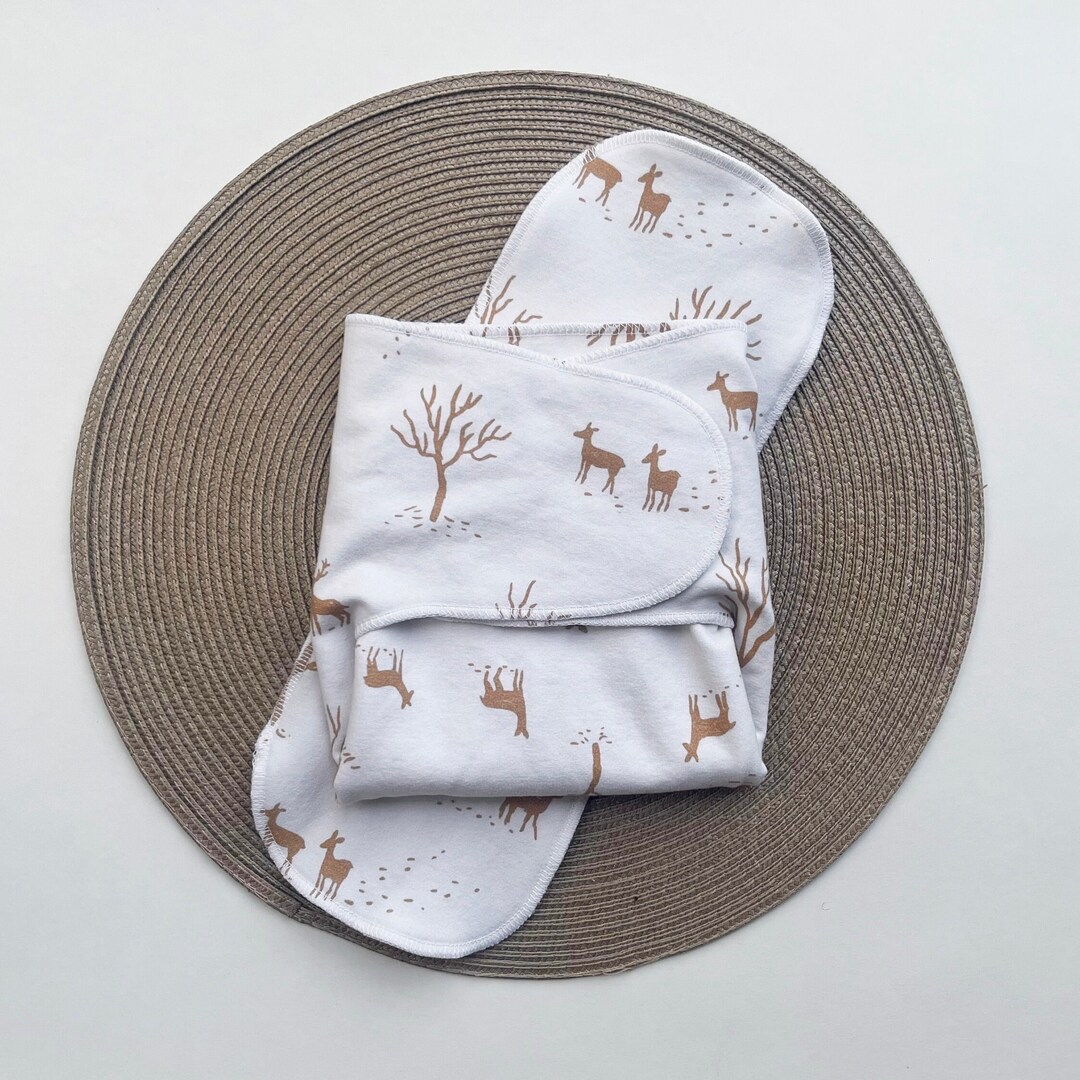 Stretchy Preflat OS Acre Cloth Diaper Deer Winter Snow Holiday Bamboo ...