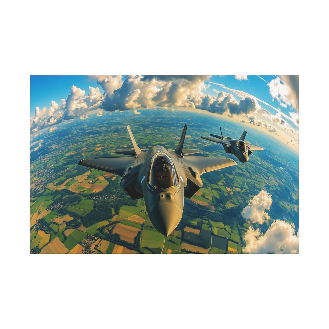 Canvas Wall Art, Fighter Jet Decor, Airplane Gift, Military Home Decor ...