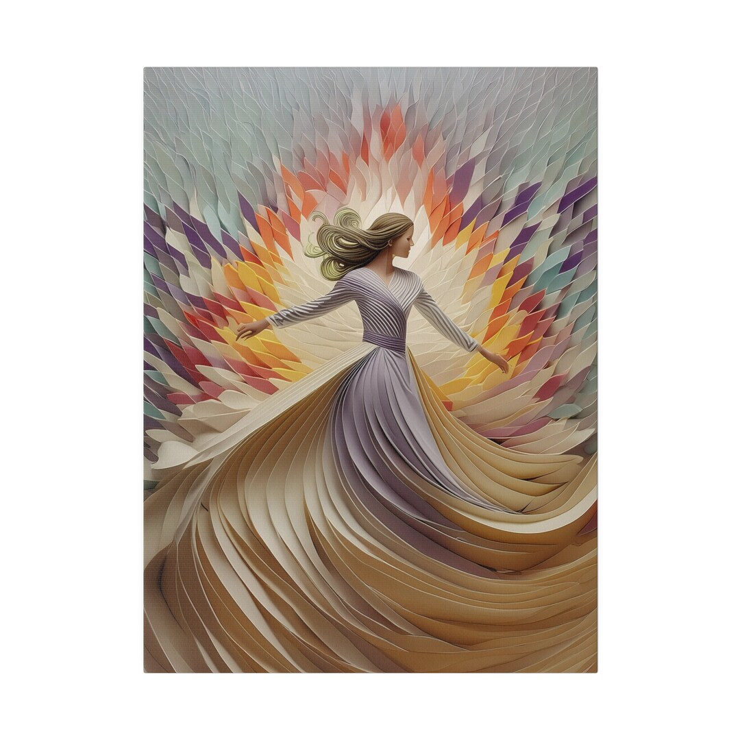 Paper Cut Woman A Swirling Twirling Dancing Woman Made to Look Like She ...