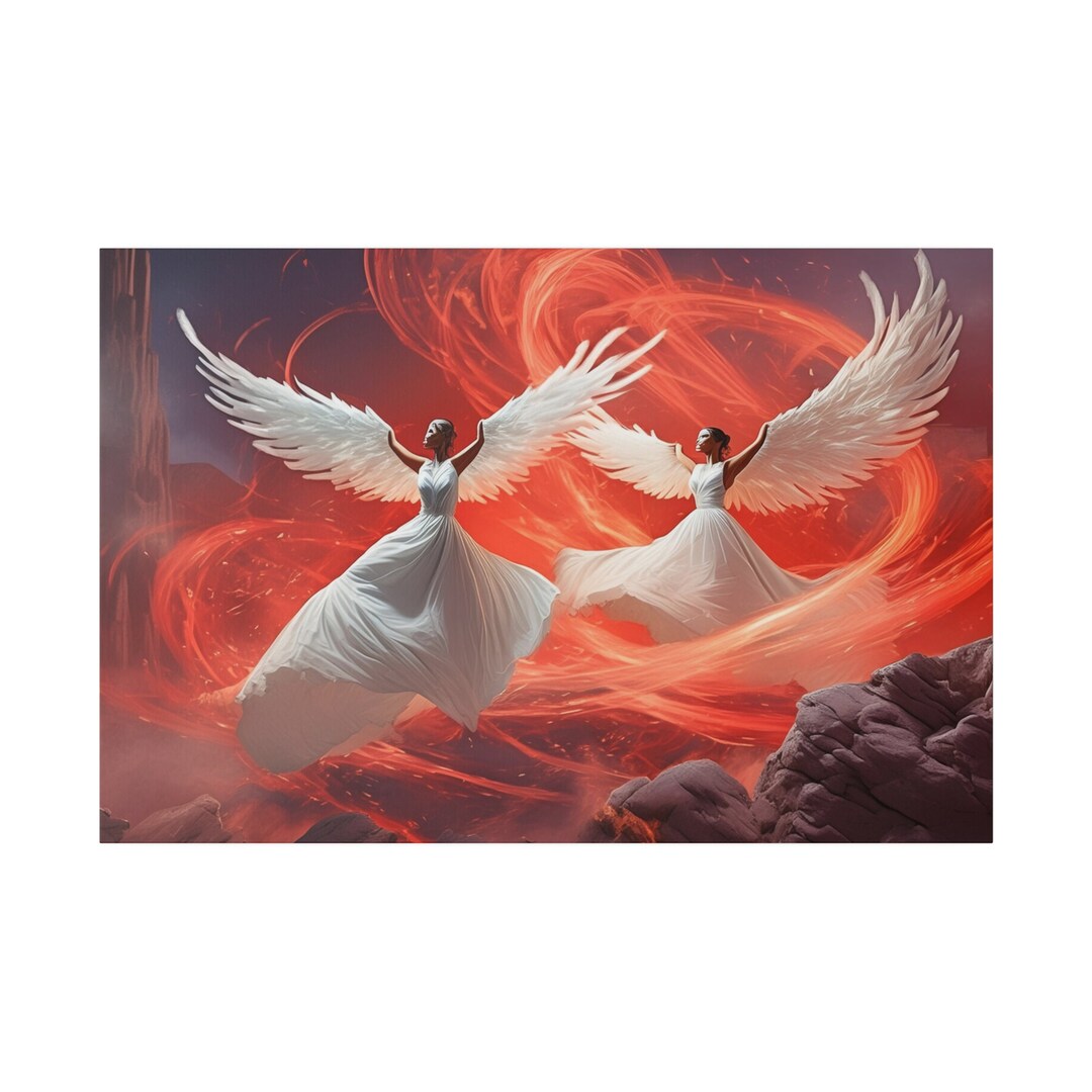 Angelic One - Angelic Dancers Twirl in an Aerial Dance, Fanciful ...