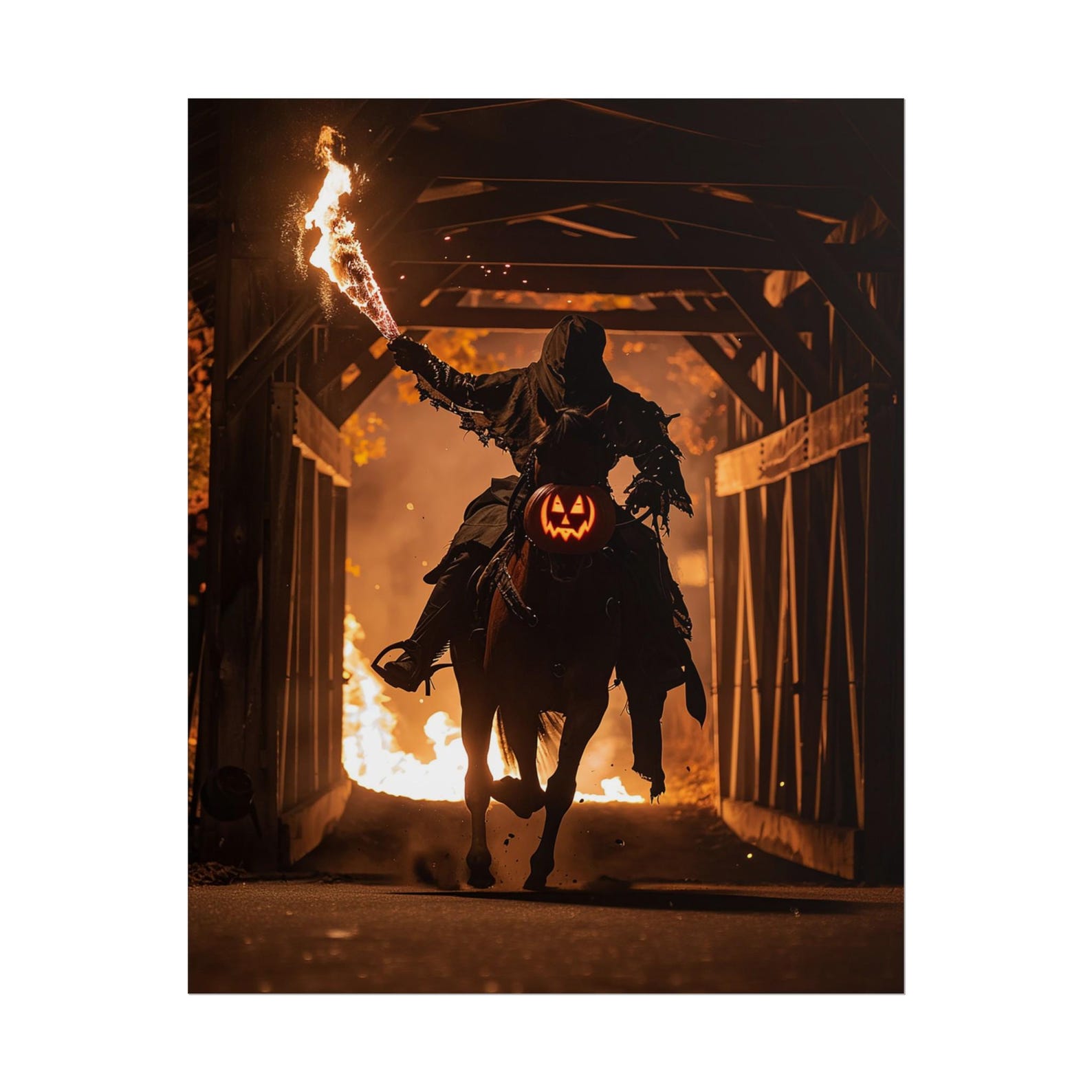 Halloween Decoration Headless Horseman Macabre Modern Art Classic ...
