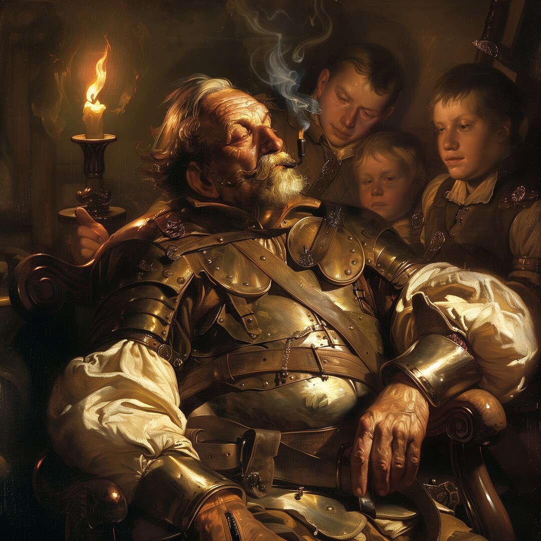 General Jessup - Elderly General and Family Canvas Wall Art, Dutch ...