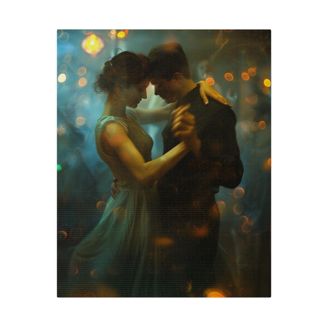 Romantic Dancers Poetic Moment Young Couple Lost in Their World Hearts ...