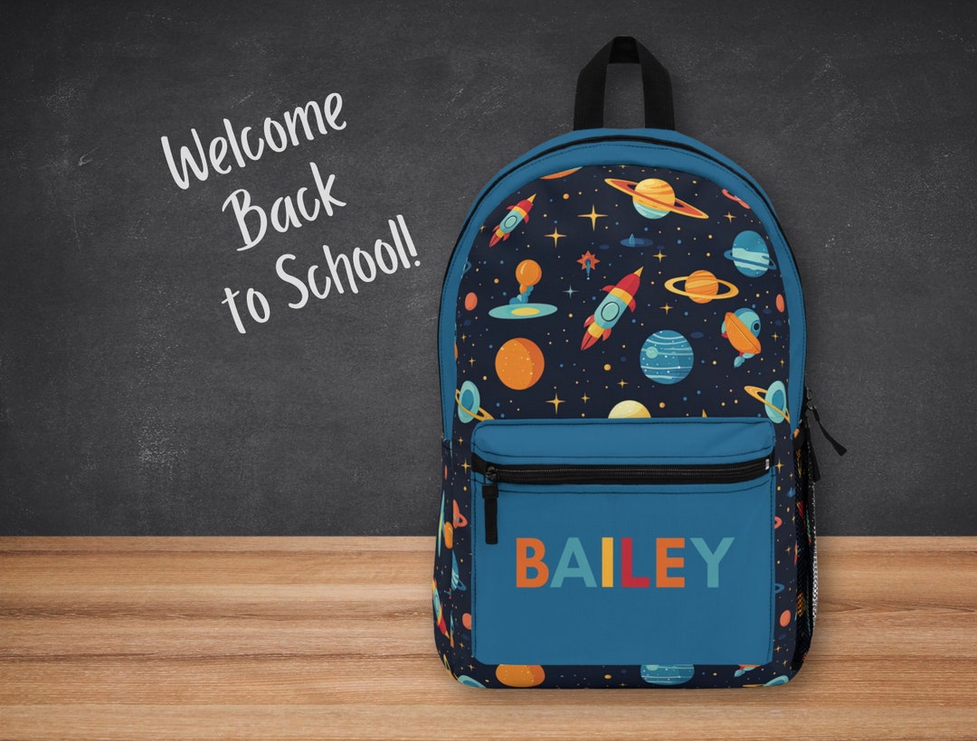 Personalized Backpack for Kids, Space Design, and Customized With Child ...