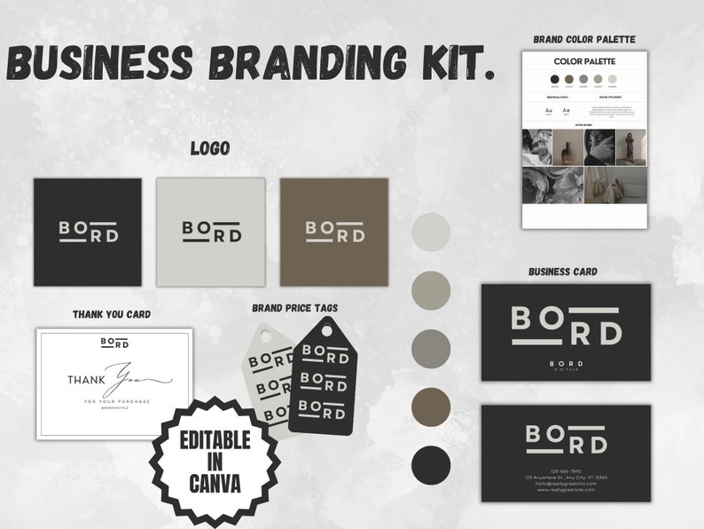 Branding Kit Template | Business Branding Kit | Editable Business Brand ...