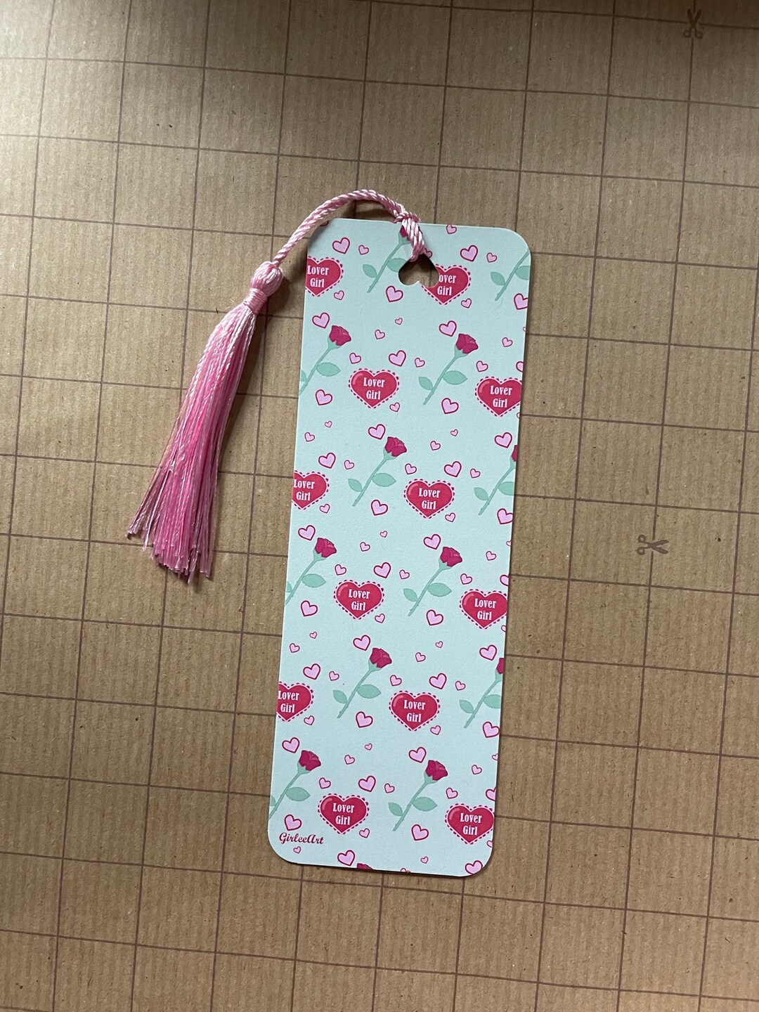 Lover Girl Bookmark | Romance Bookmark | Gift for Her | Girly Bookmark ...