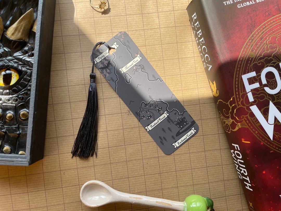 Fantasy Map Bookmark | Bookmark With Tassel | Gothic Design | Girly ...