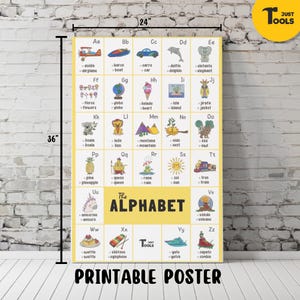 Alphabet Learning Bundle Bilingual Englishpanish Printable 26 Stickers ...
